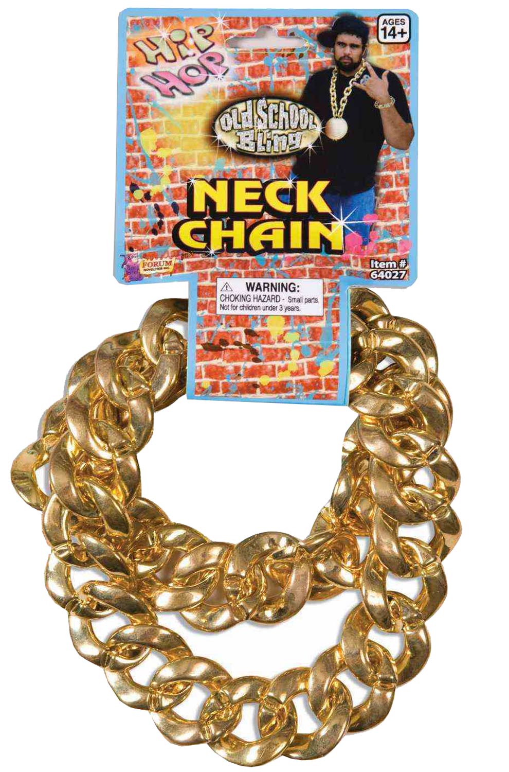 80's Big Links Neck Chain (Gold) – Pure Costumes