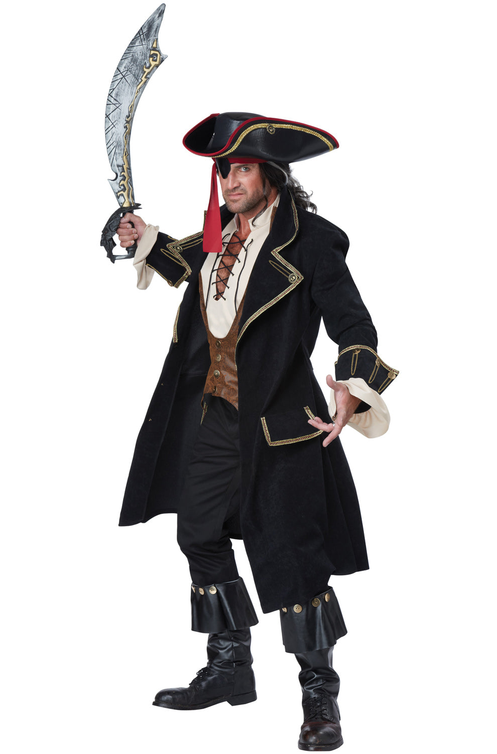 Deluxe Pirate Captain Adult Costume - PureCostumes.com