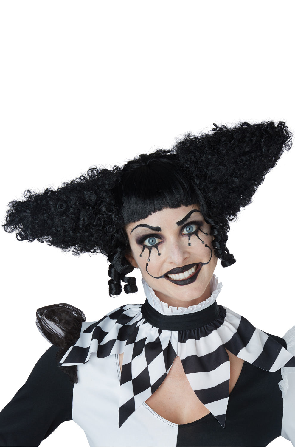Creepy Clown Adult Wig (Black) - PureCostumes.com