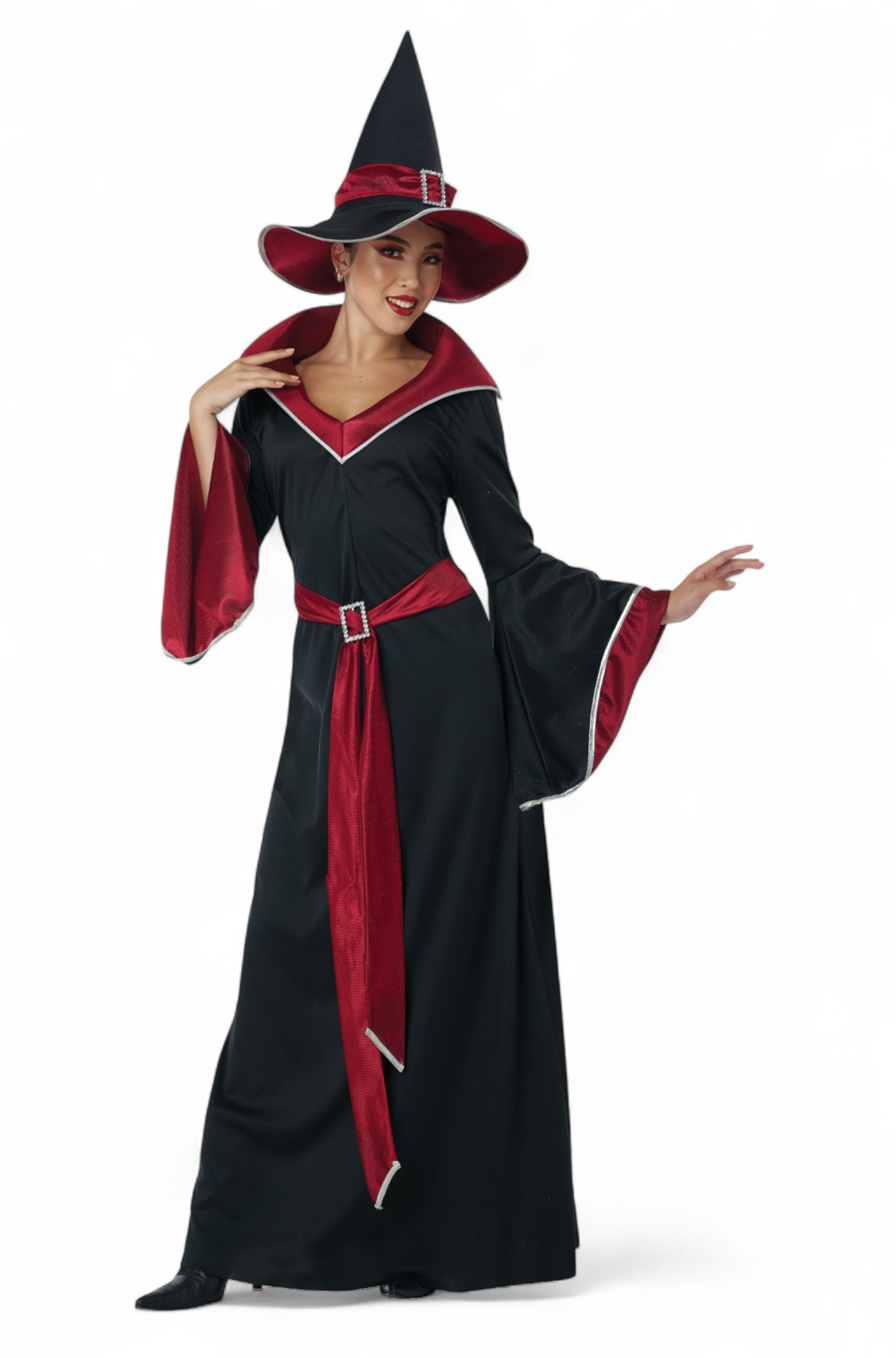 Ruby Red Glamour Witch Adult Costume - PureCostumes.com
