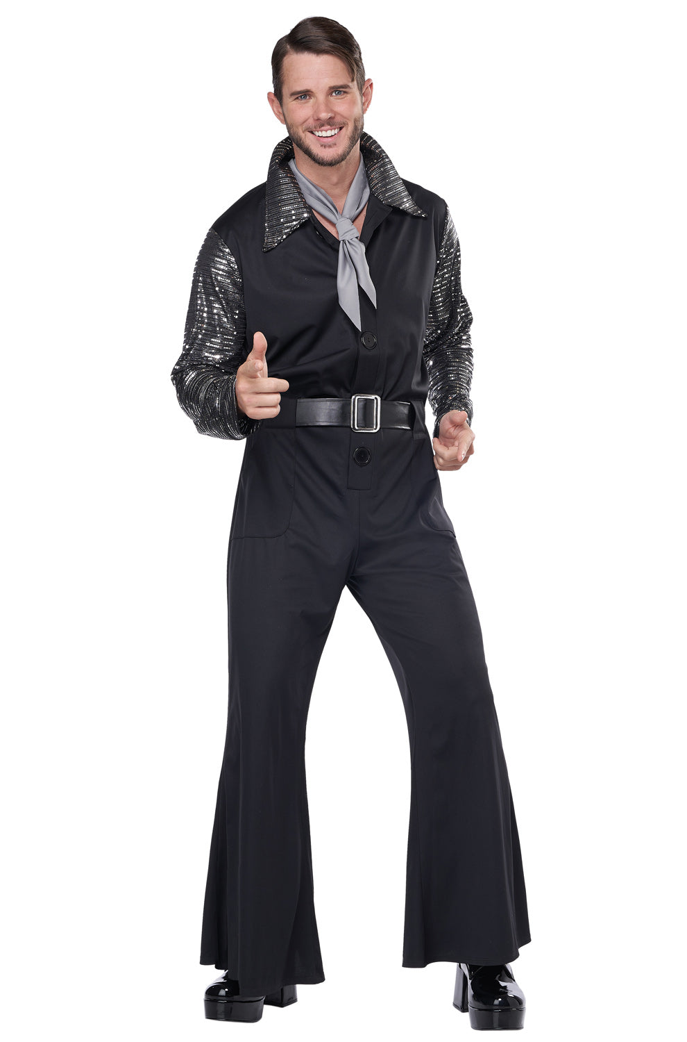 Flashy 70's Style Jumpsuit Adult Costume - PureCostumes.com