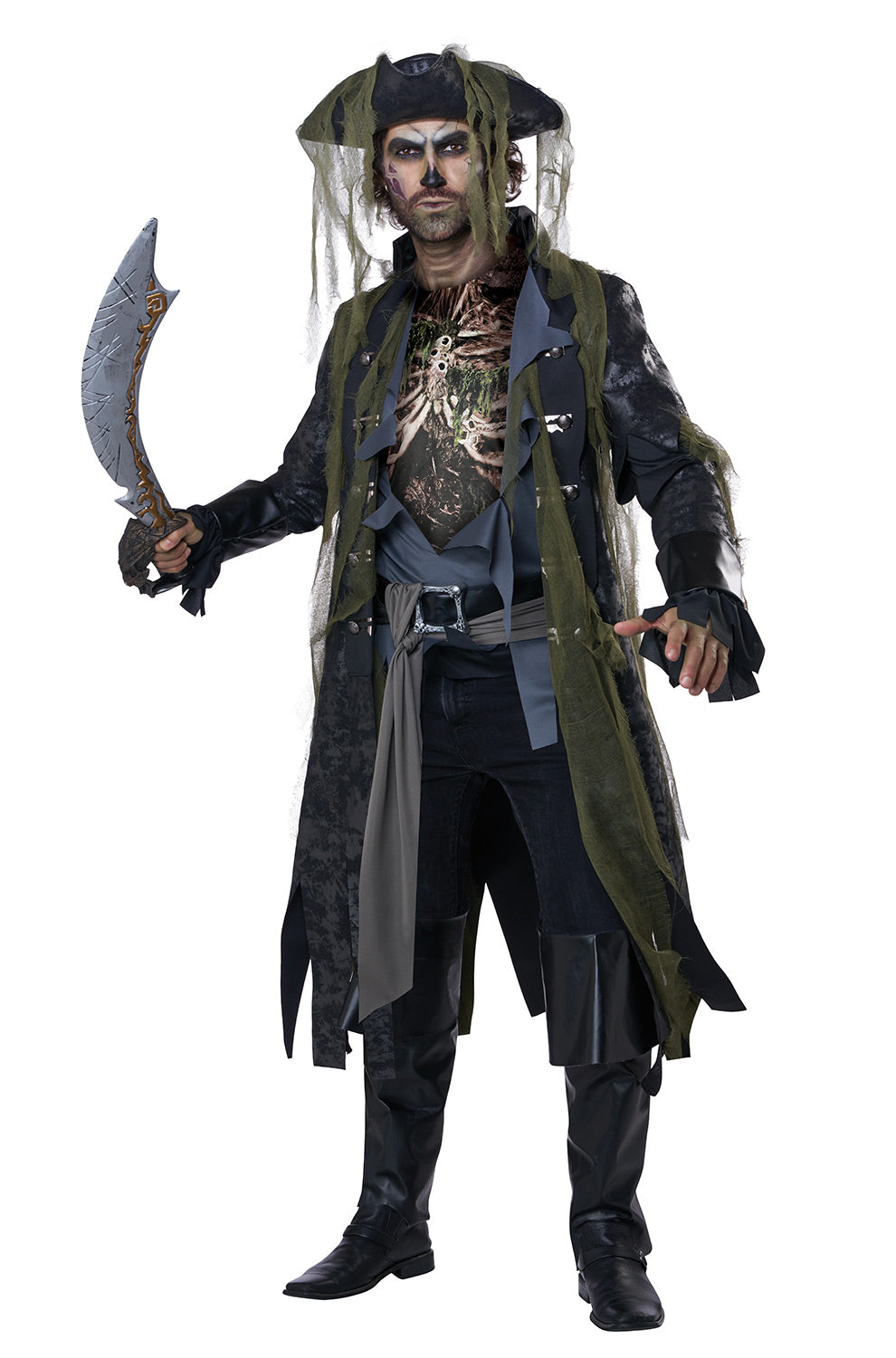 Barnacle Bill the Undead Pirate Adult Costume - PureCostumes.com