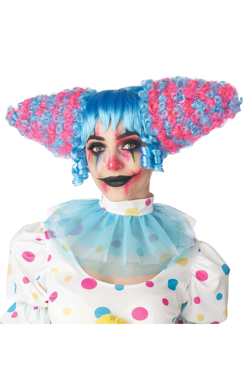 Funhouse Clown Wig (Blue/Pink) - PureCostumes.com