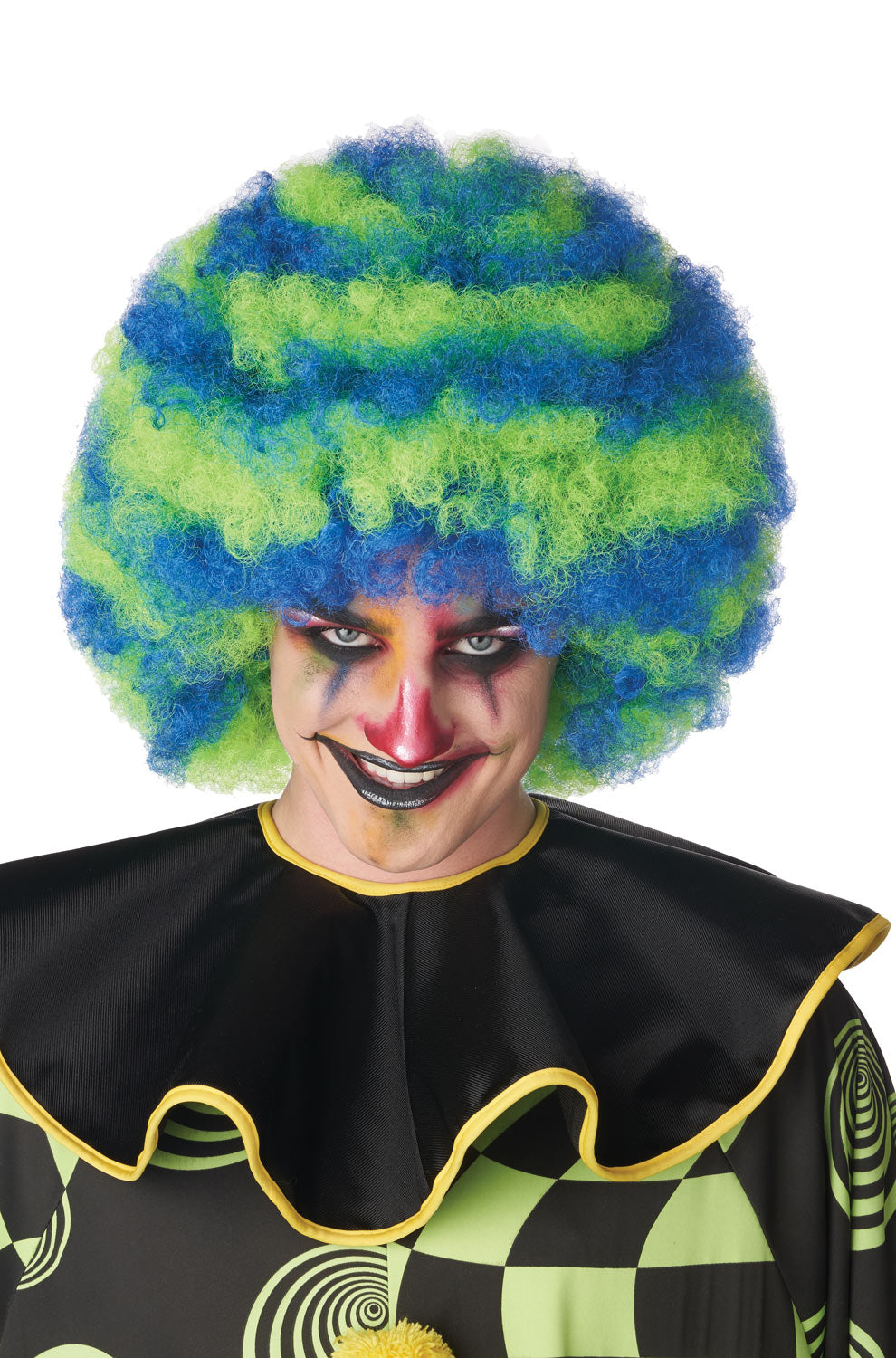 Spiral Clown Wig (Blue/Green) - PureCostumes.com