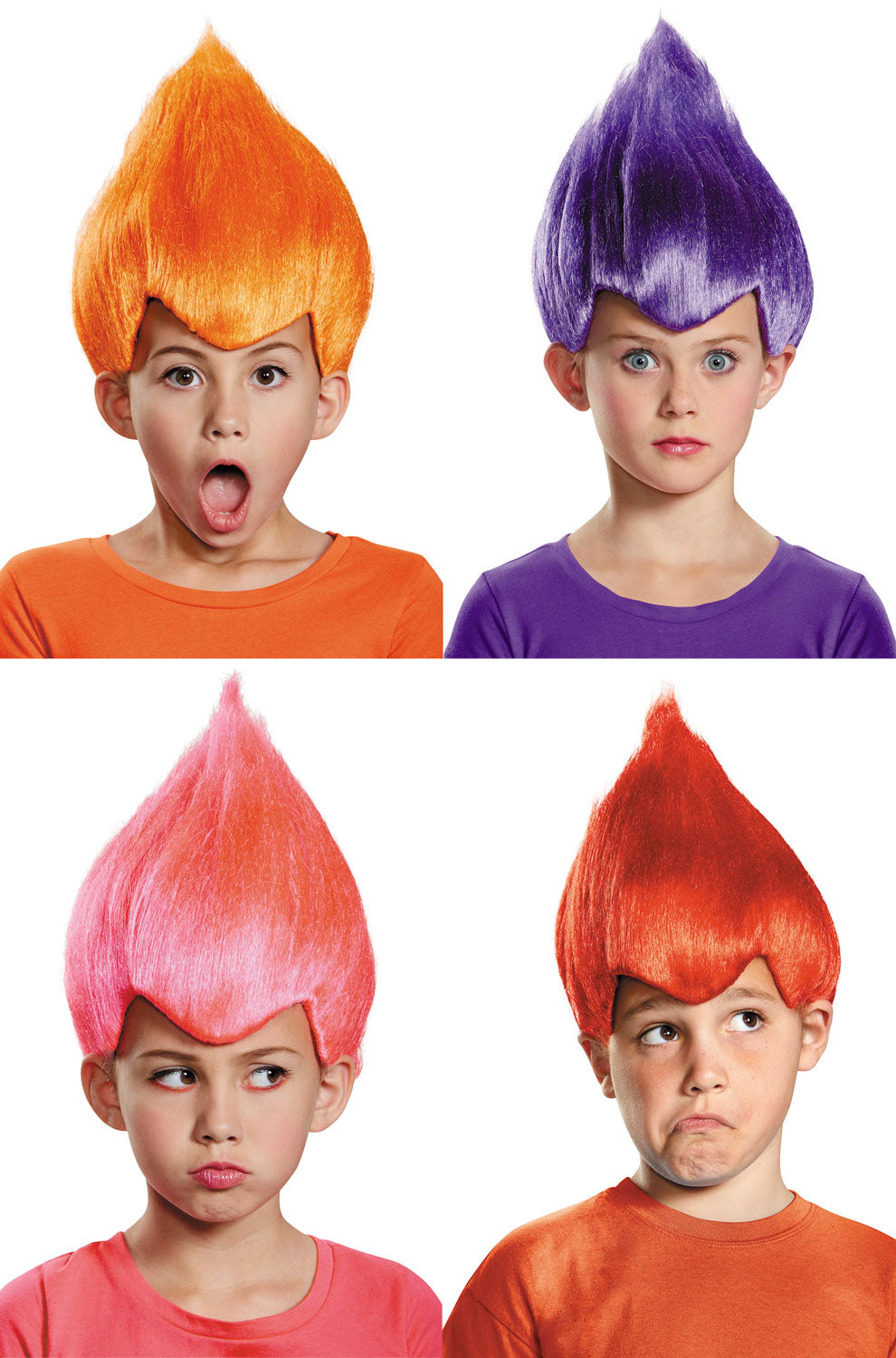 Brand New Wacky Colorful Troll Child Wig