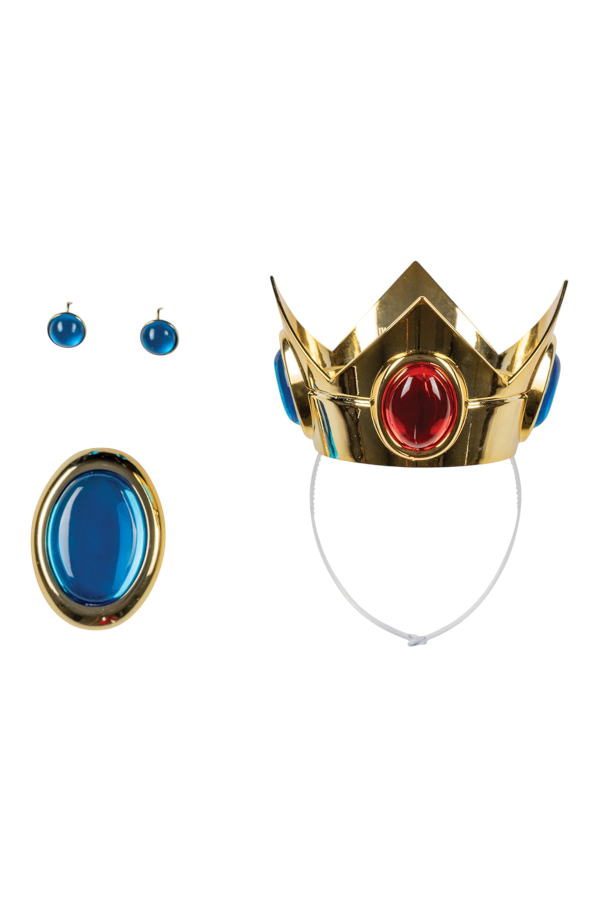 Princess Peach Crown Jewels Accessory Set (Chrome) - PureCostumes.com