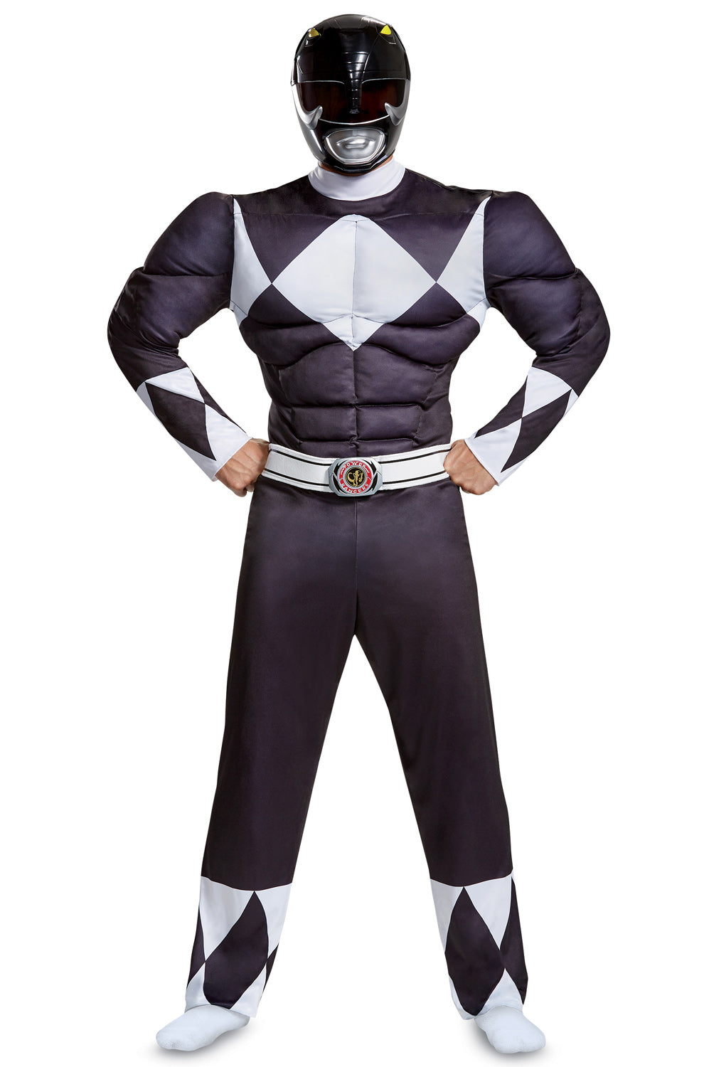 Black Ranger Classic Muscle Adult Costume - PureCostumes.com