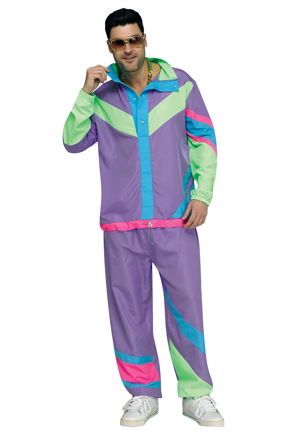 Hip 80s Tracksuit Adult Costume - PureCostumes.com