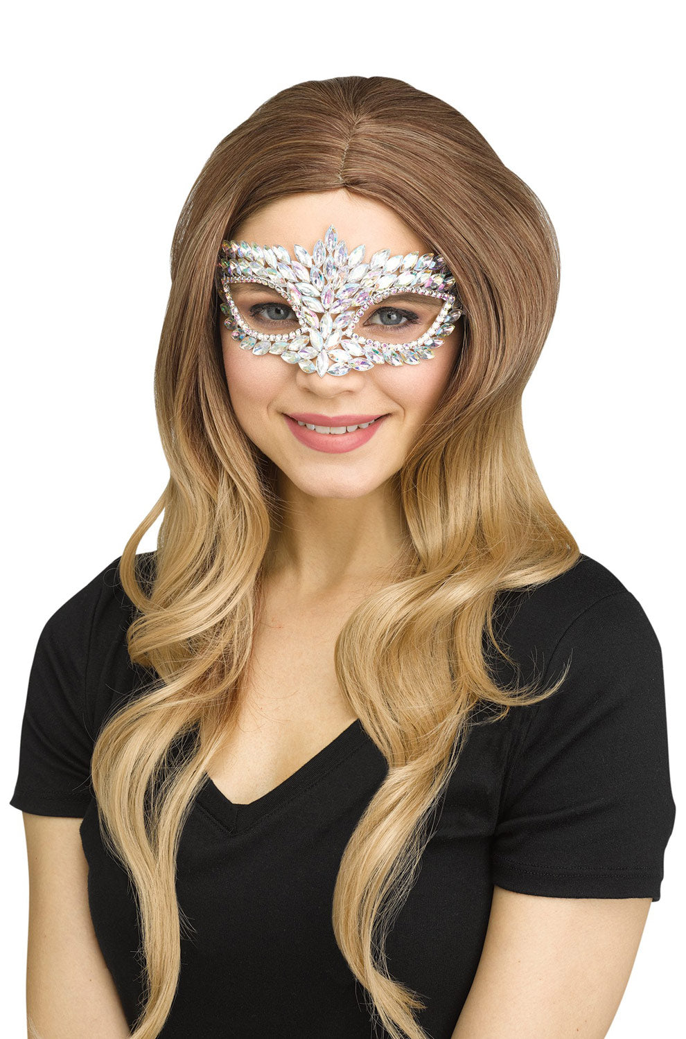 Rainbow Rhinestones Mask - PureCostumes.com