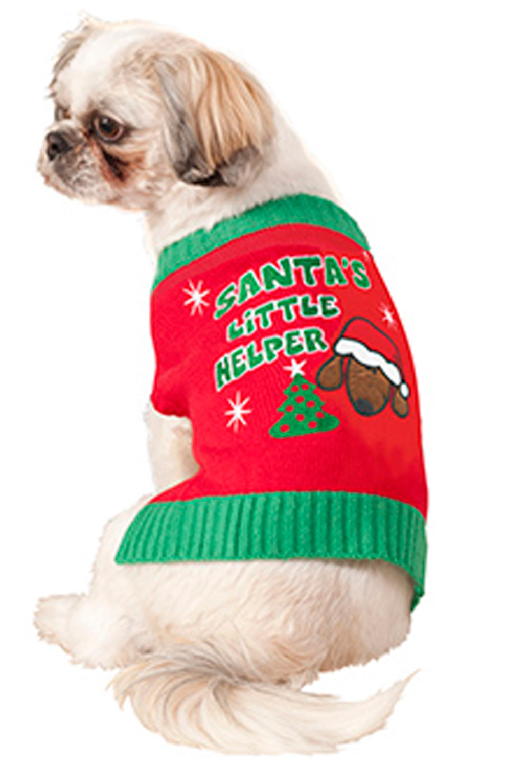 Santa's Lil Helper Pet Costume (M) - PureCostumes.com