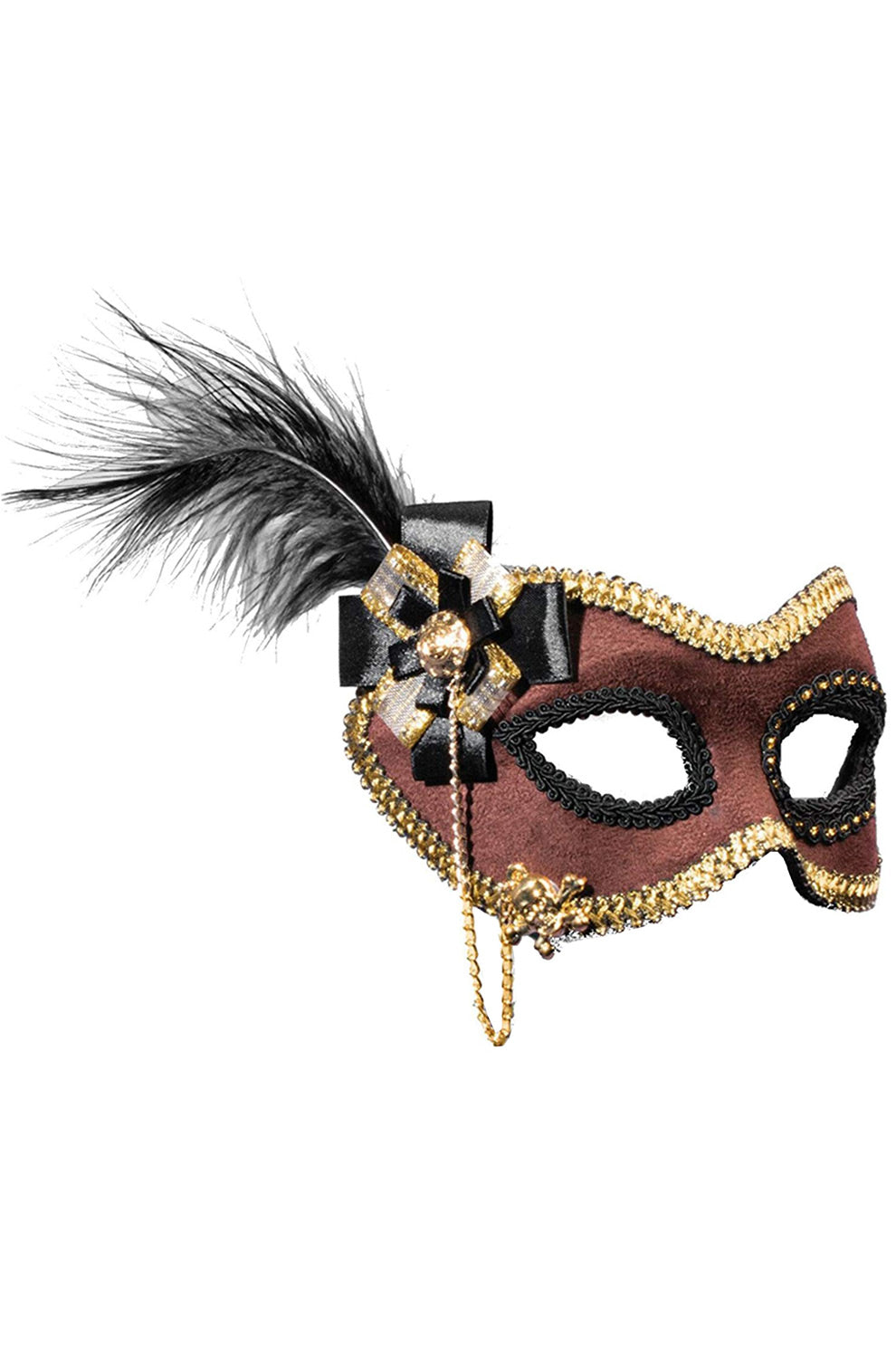 Brown Suede Mask - PureCostumes.com