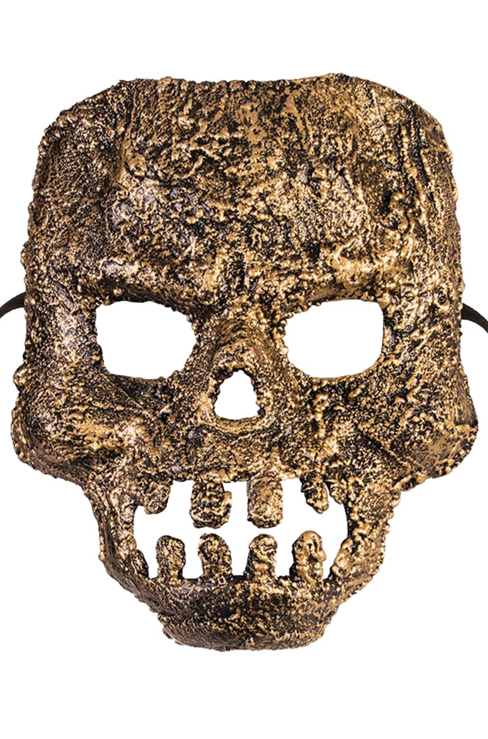 Textured Skull Mask (Gold) - PureCostumes.com
