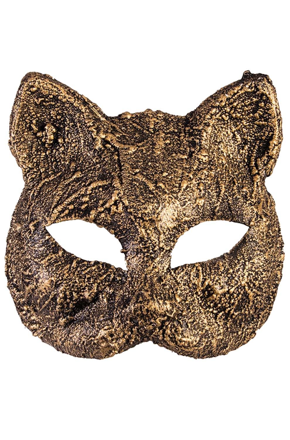 Textured Cat Mask (Gold) - PureCostumes.com