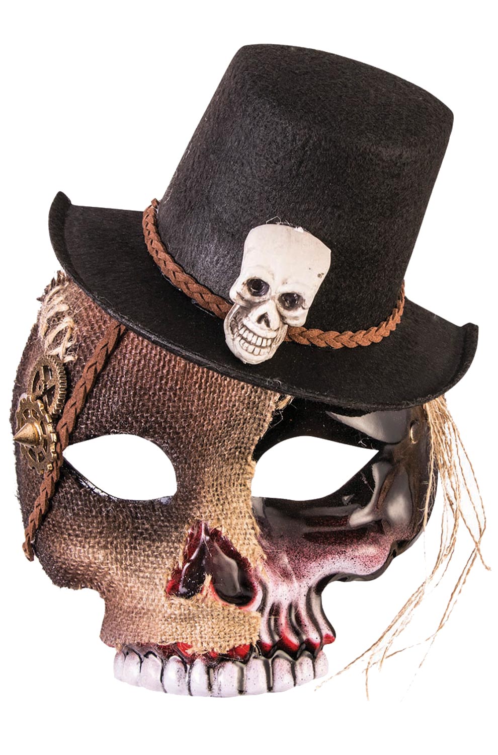 Voodoo Skull Mask with Hat - PureCostumes.com