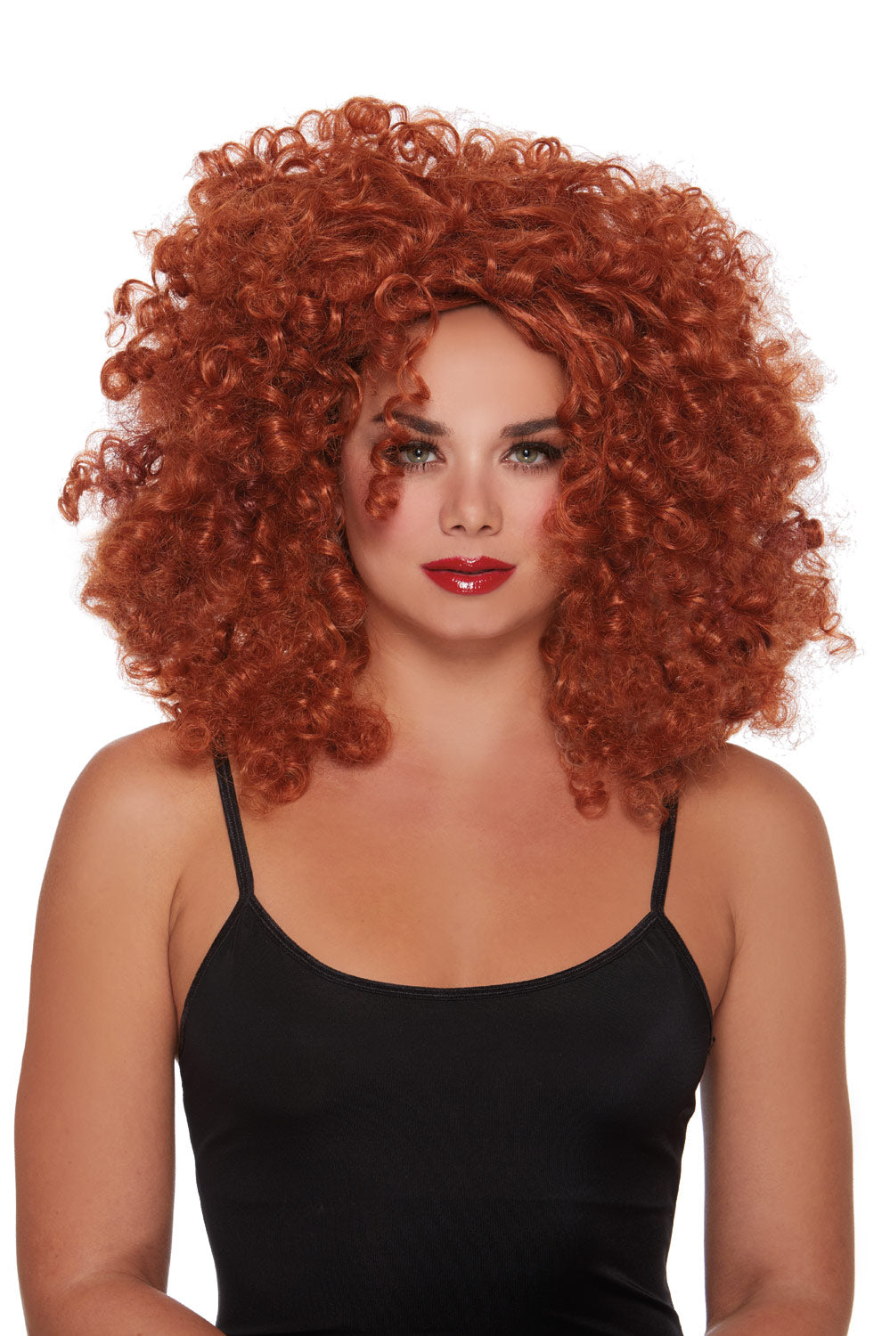 Natural Big Volume Curls Auburn Wig - PureCostumes.com
