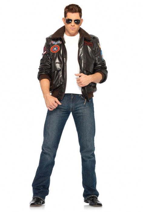 Top Gun Men's Bomber Jacket Set Adult Costume - PureCostumes.com