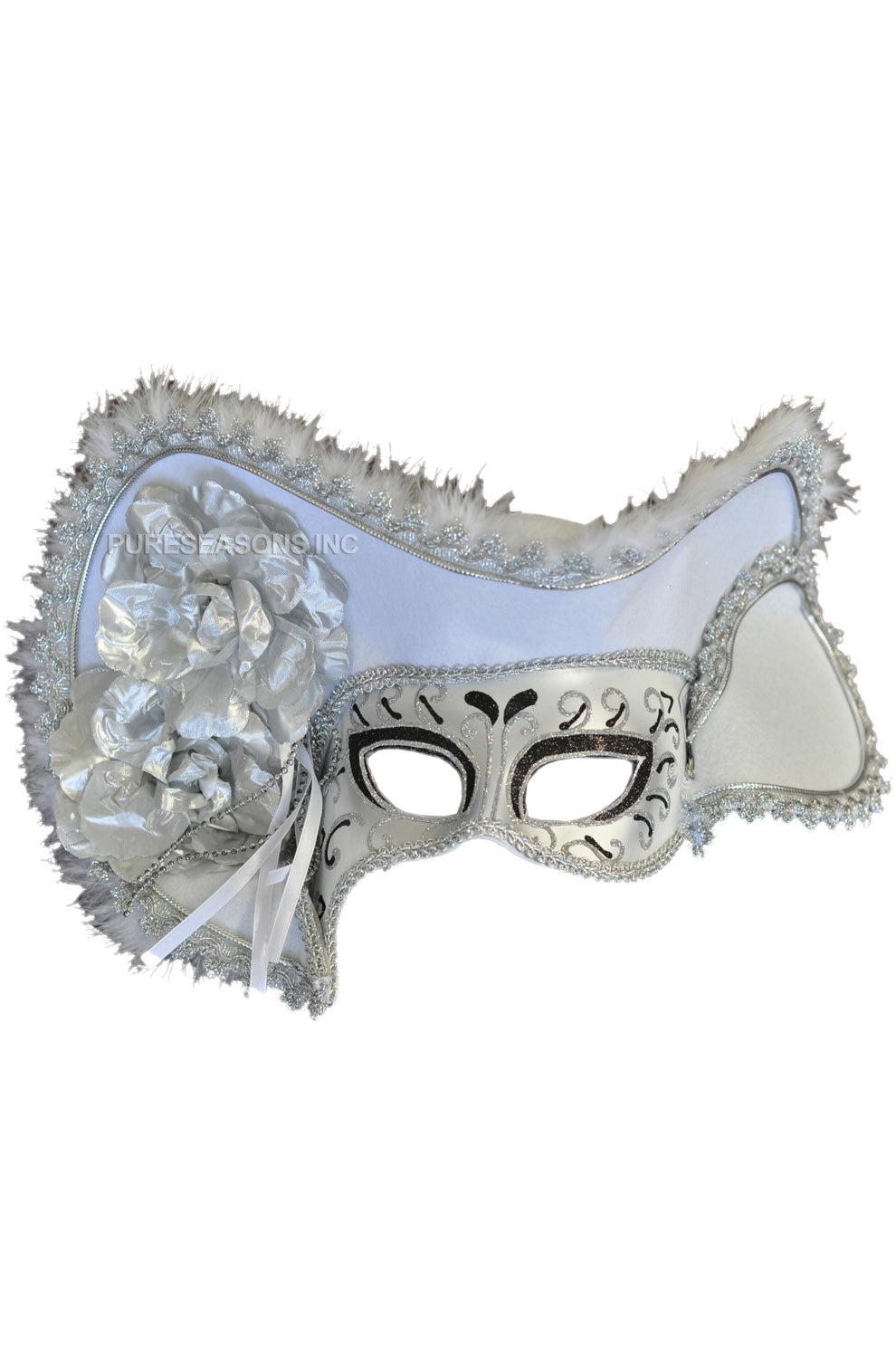 Lady Pirate Mask (White) - PureCostumes.com