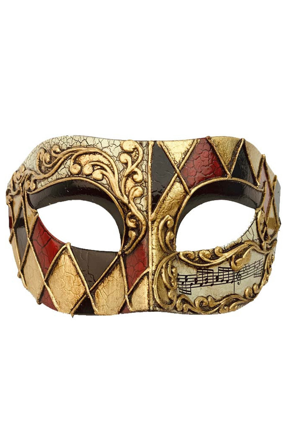 Jester's Vibrato Venetian Half Mask - PureCostumes.com
