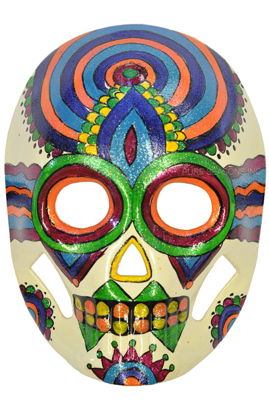 Calavera Masquerade Mask (Rainbow) - PureCostumes.com