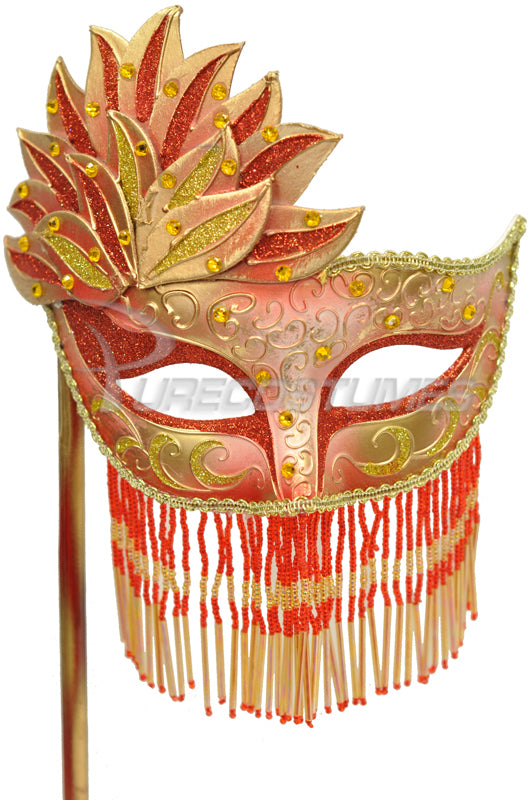 Red And Gold Masquerade Masks