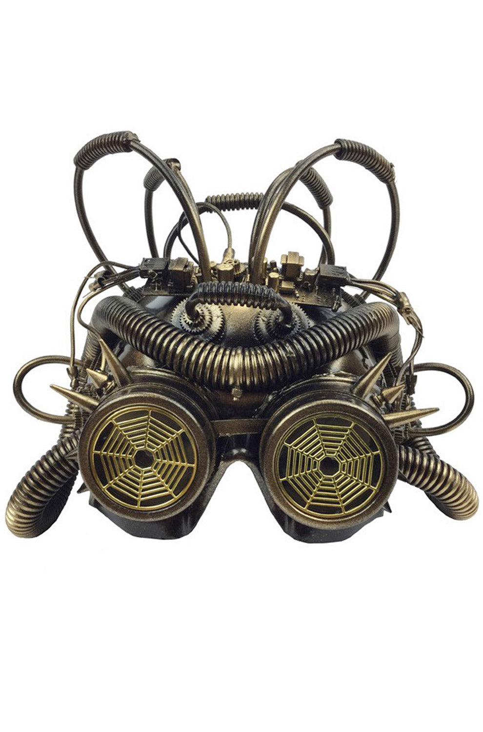 Steam Powered Helmet Mask (Gold) - PureCostumes.com