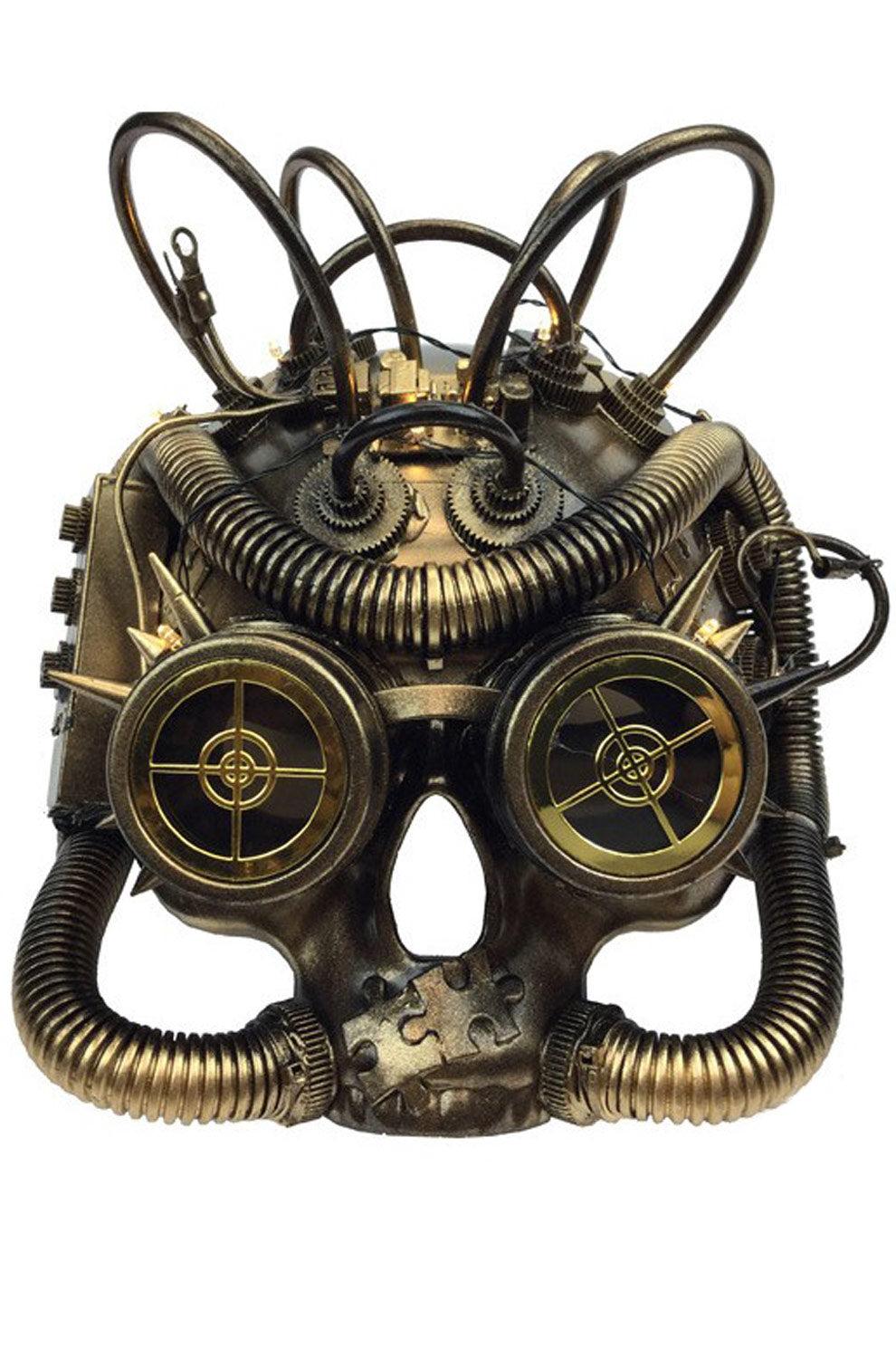 Respirator Skull mask (Gold) - PureCostumes.com