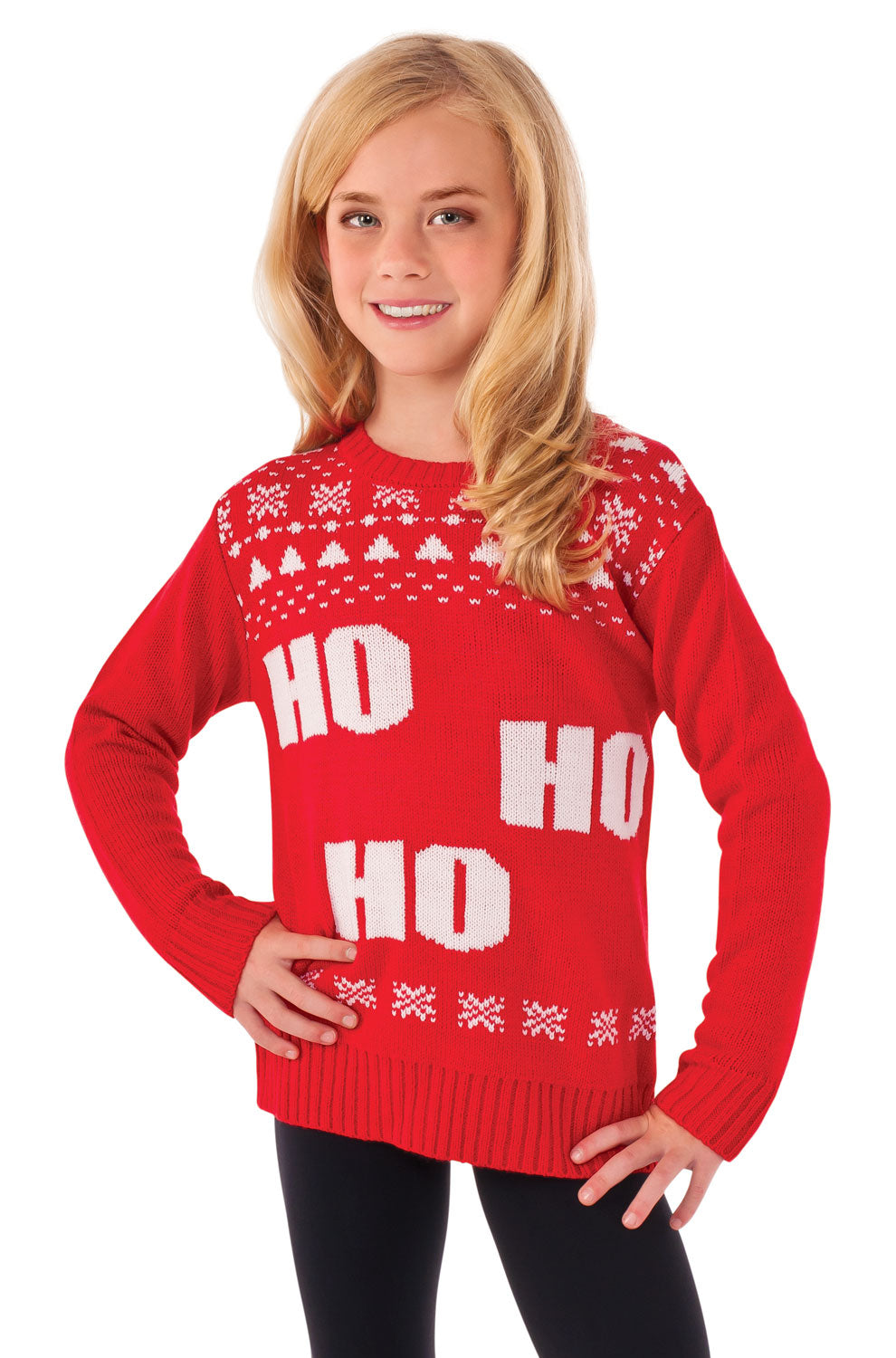Ho Ho Ho Sweater Child Costume - PureCostumes.com