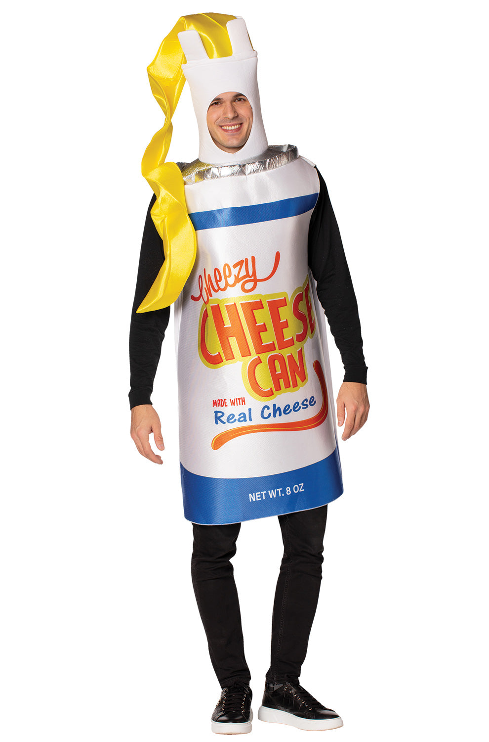 Cheezy Cheese Spray Can Adult Costume - PureCostumes.com