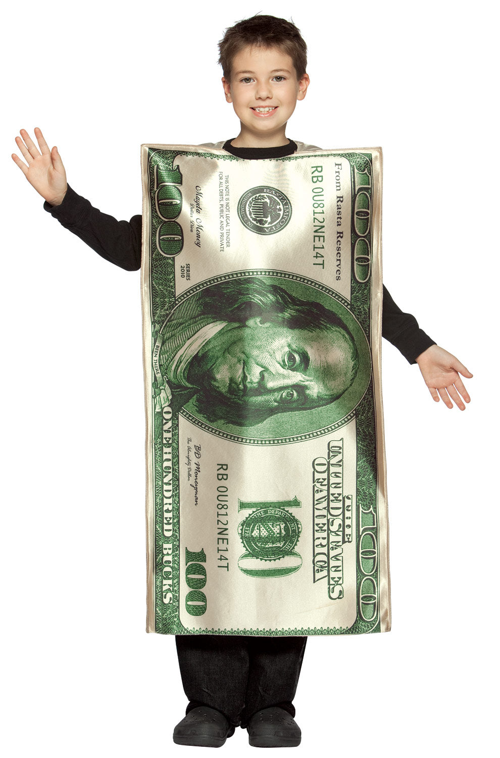 100 Dollar Bill Child Costume - PureCostumes.com