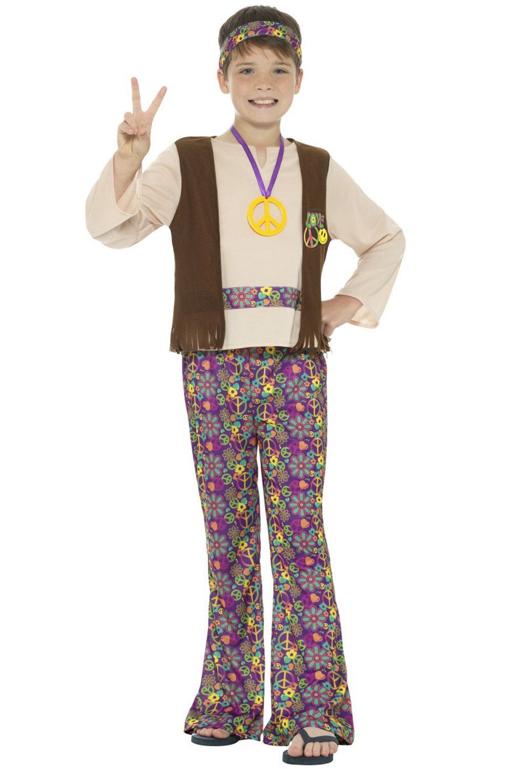 Peace Out Hippie Boy Child Costume - PureCostumes.com