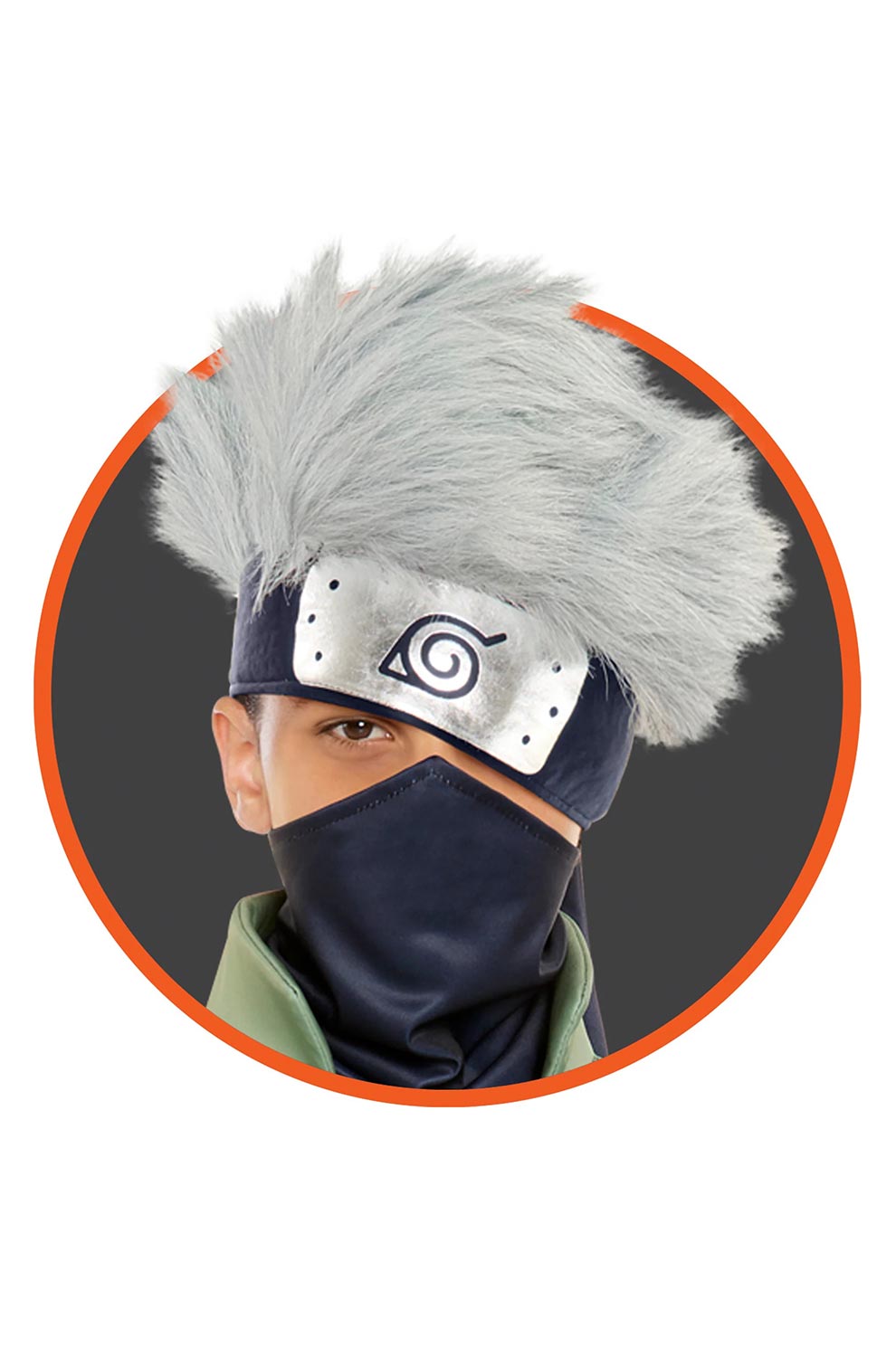 Kakashi Child Headband with Hair - PureCostumes.com
