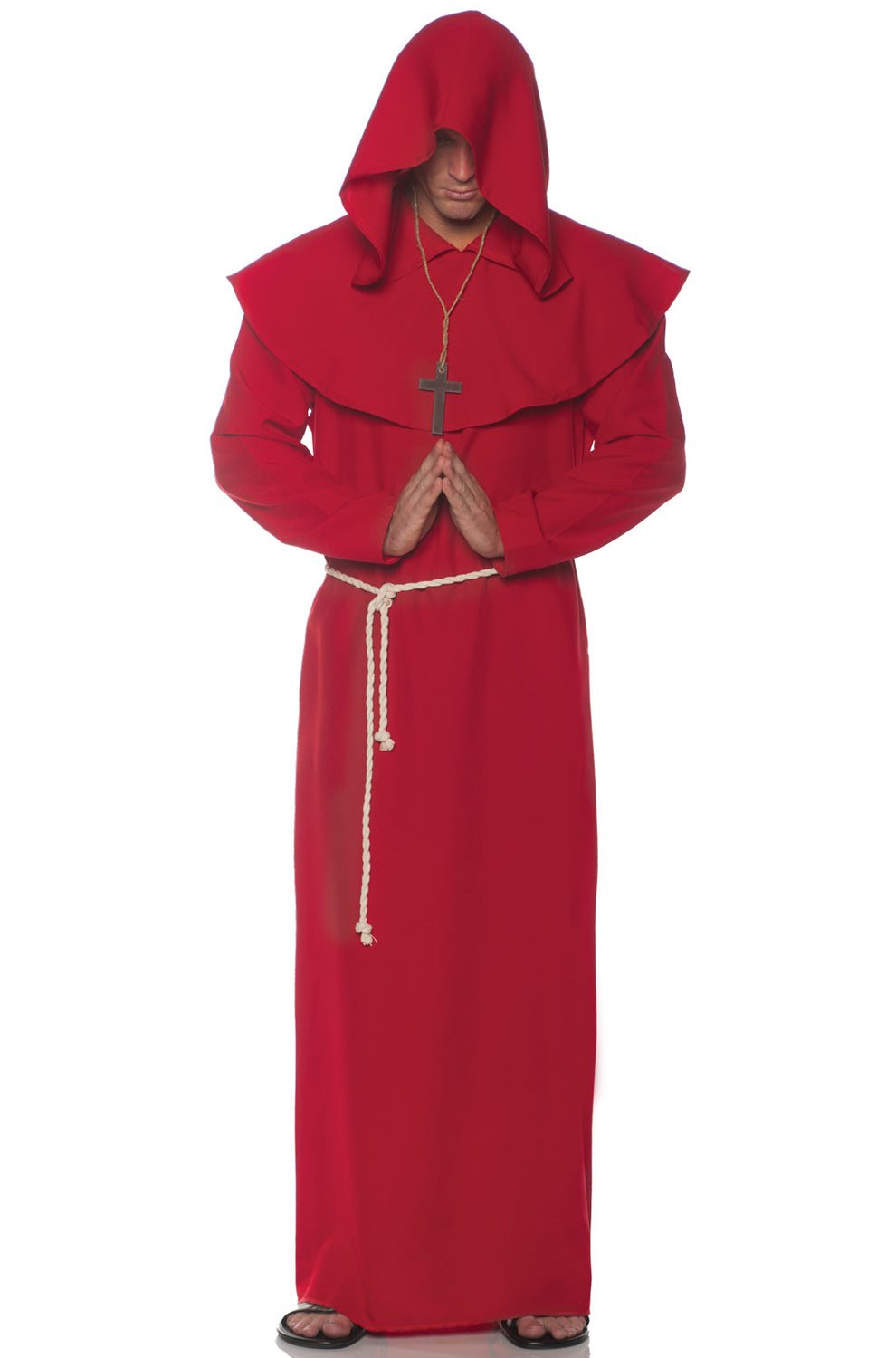 Religious Monk Adult Costume (Red) - PureCostumes.com